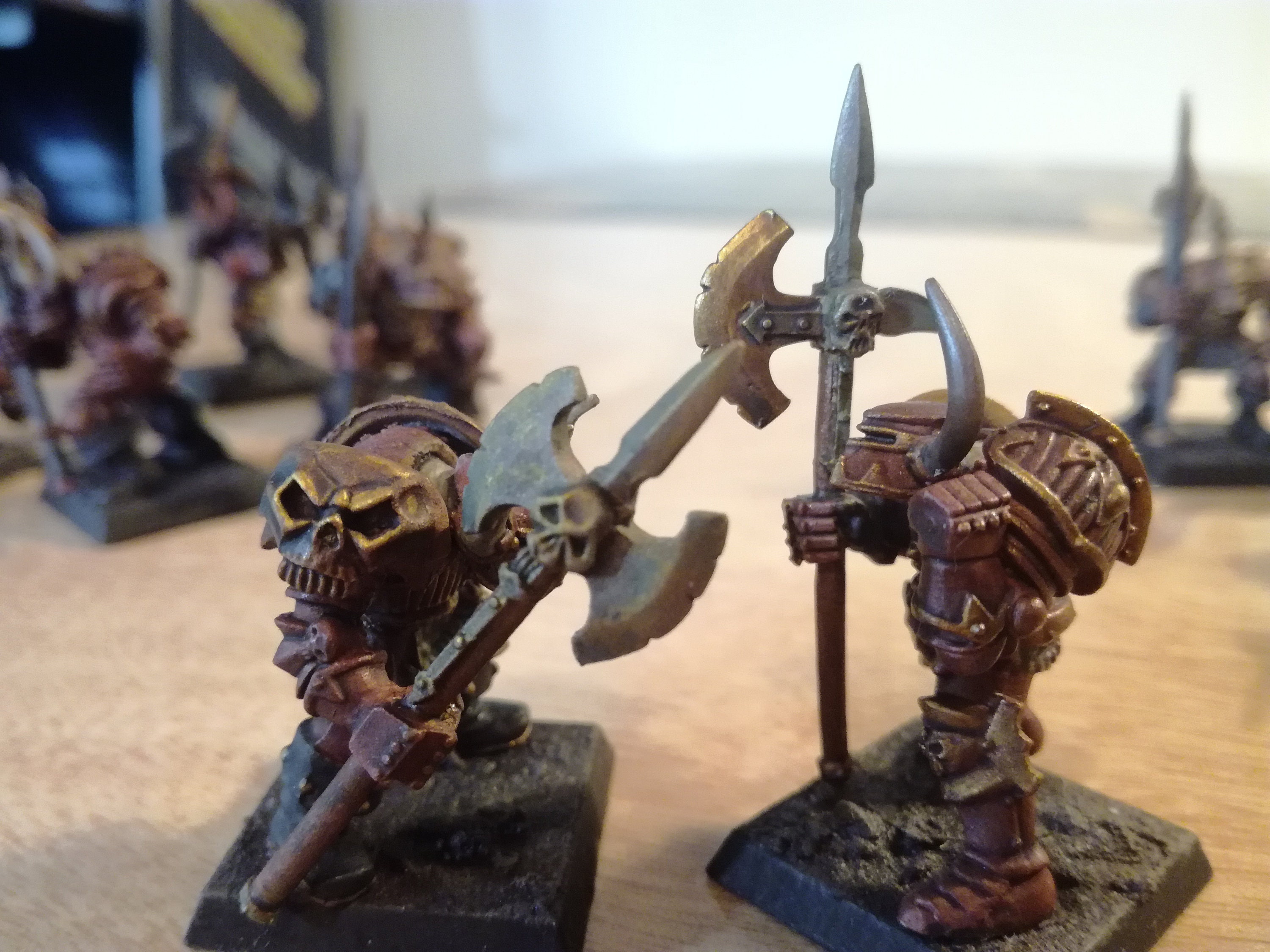 13 Warriors of Chaos Regiment, Halberds, Full Command, PAINTED ...