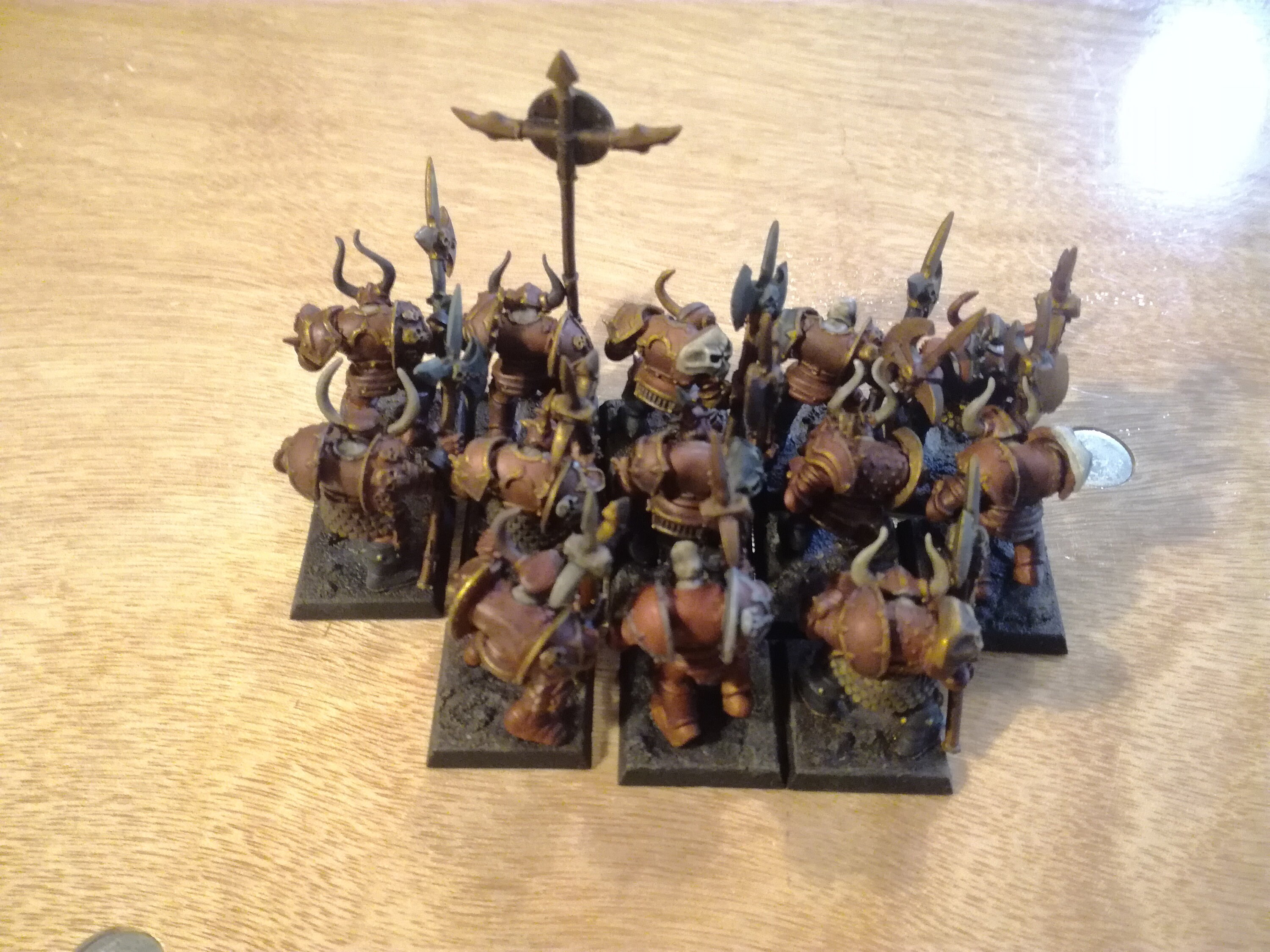 13 Warriors of Chaos Regiment, Halberds, Full Command, PAINTED ...