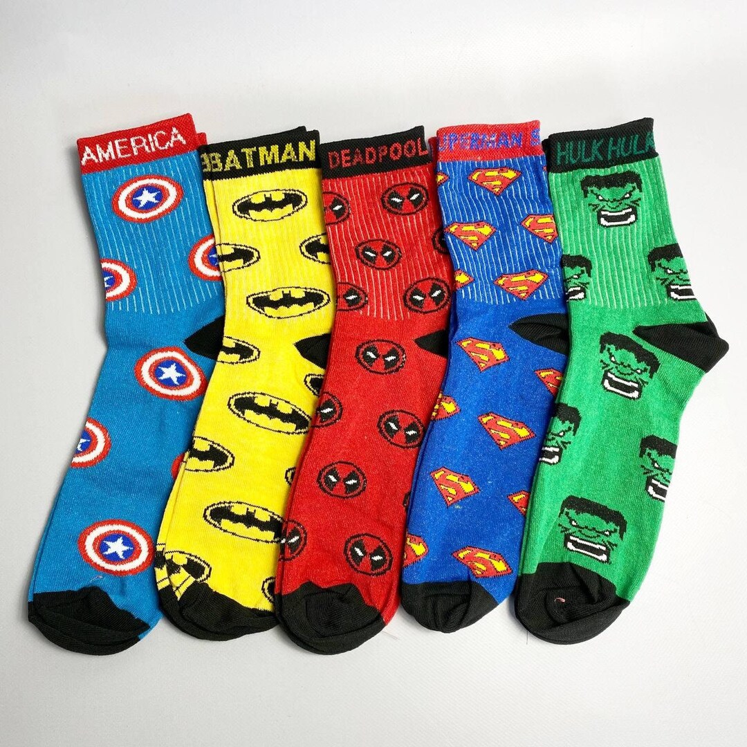 Superhero Stride: Dynamic Character Socks for Ultimate Style Power. the ...