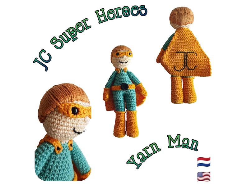 JC Super Heroes Yarn Man Crochet Pattern - Etsy