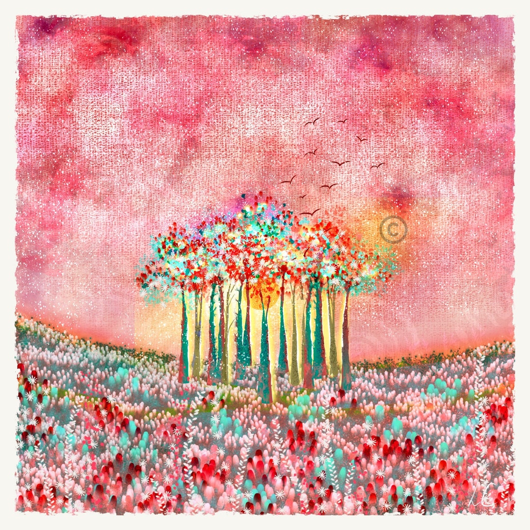 Nearly Home Trees Print - Etsy