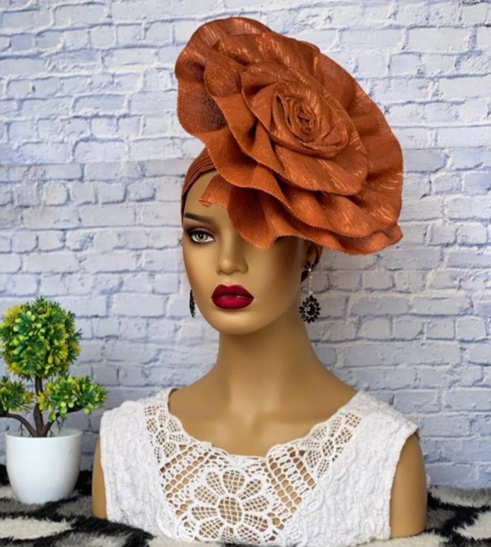 African Autogele/rose Autogele/african Headwrap/african Turban/african ...