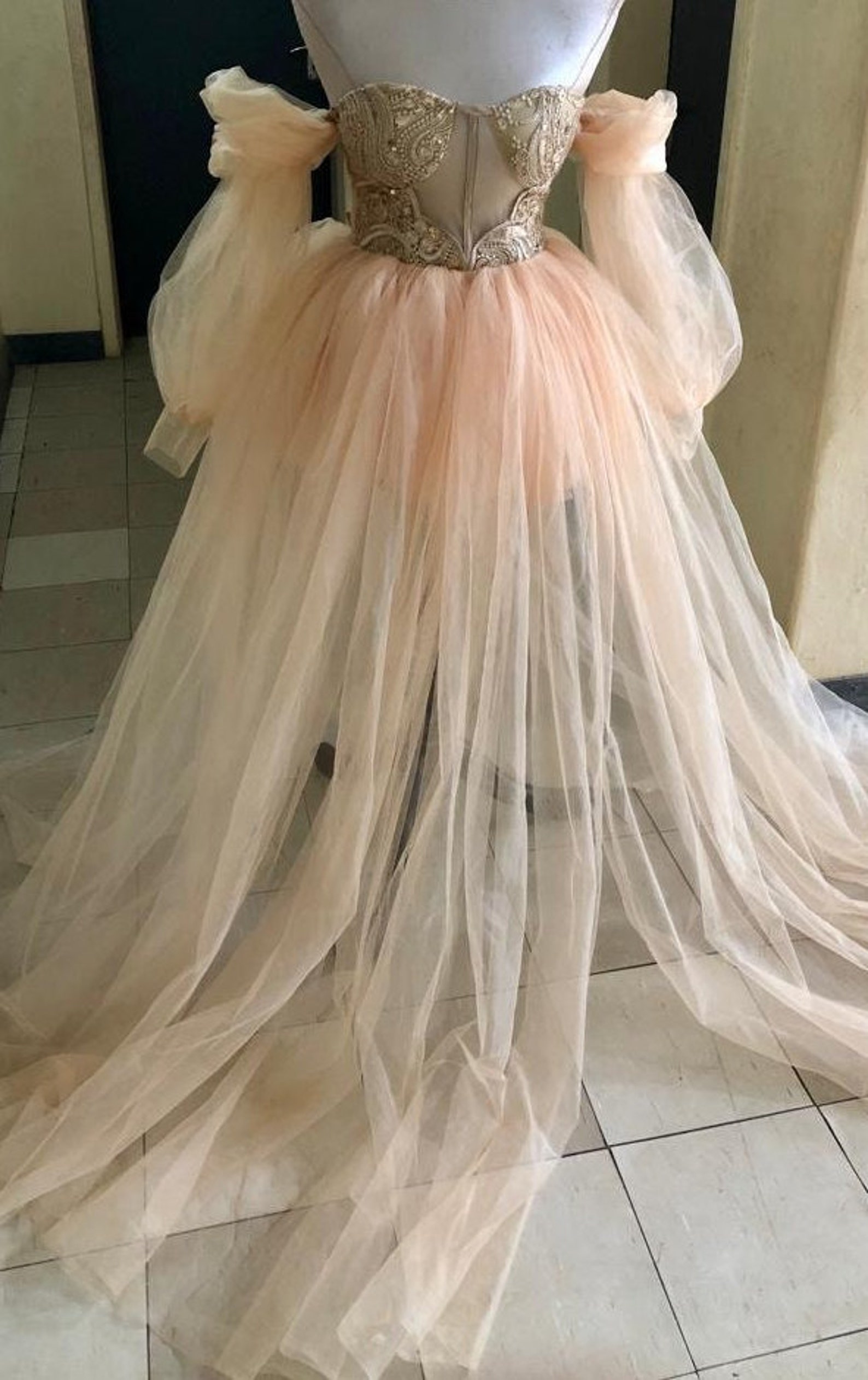 Tulle Gown/tulle Bridal Robe/bridal Party Robe/wedding Day - Etsy