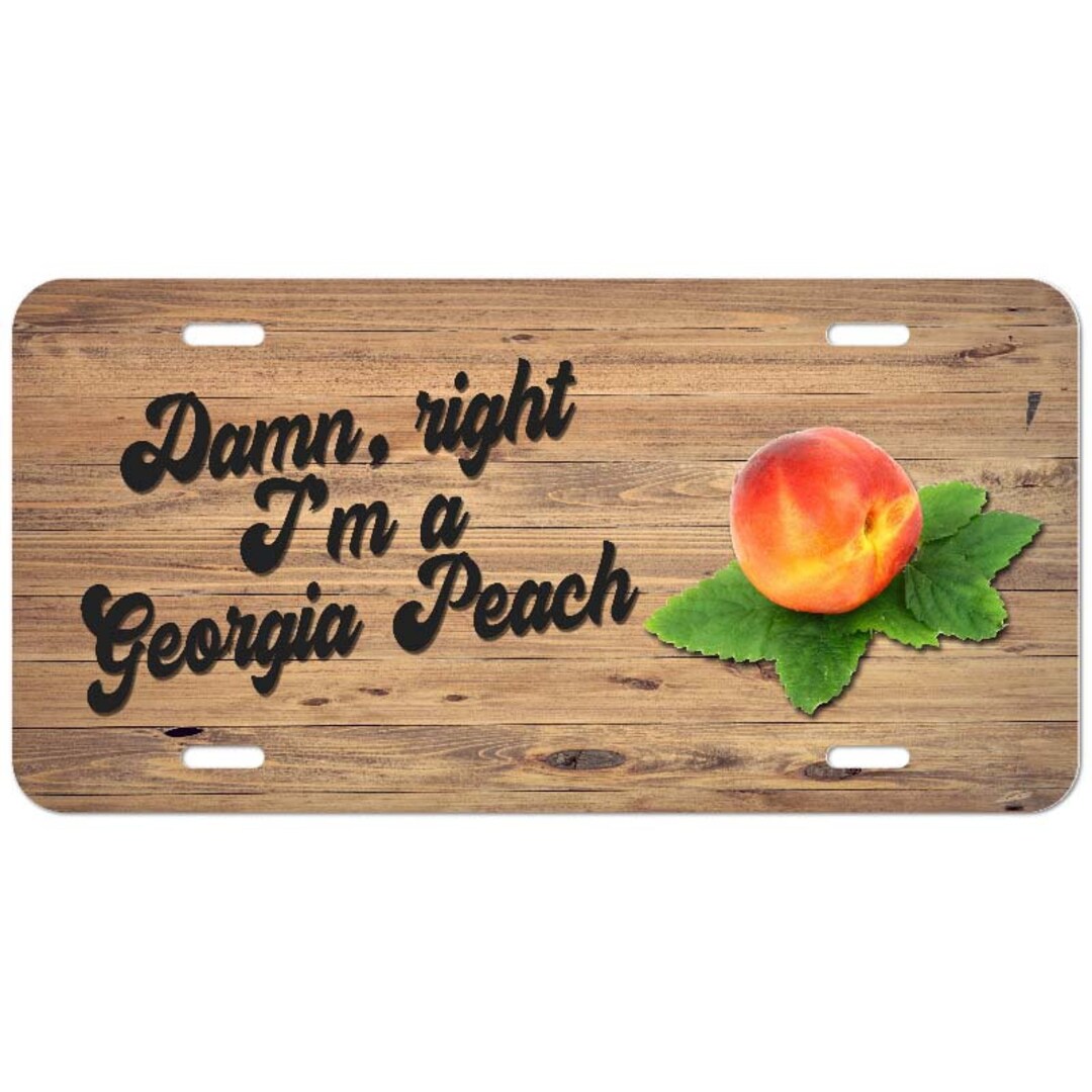 Georgia Peach Damn Right I'm a Georgia Peach Monogram Name Customized ...