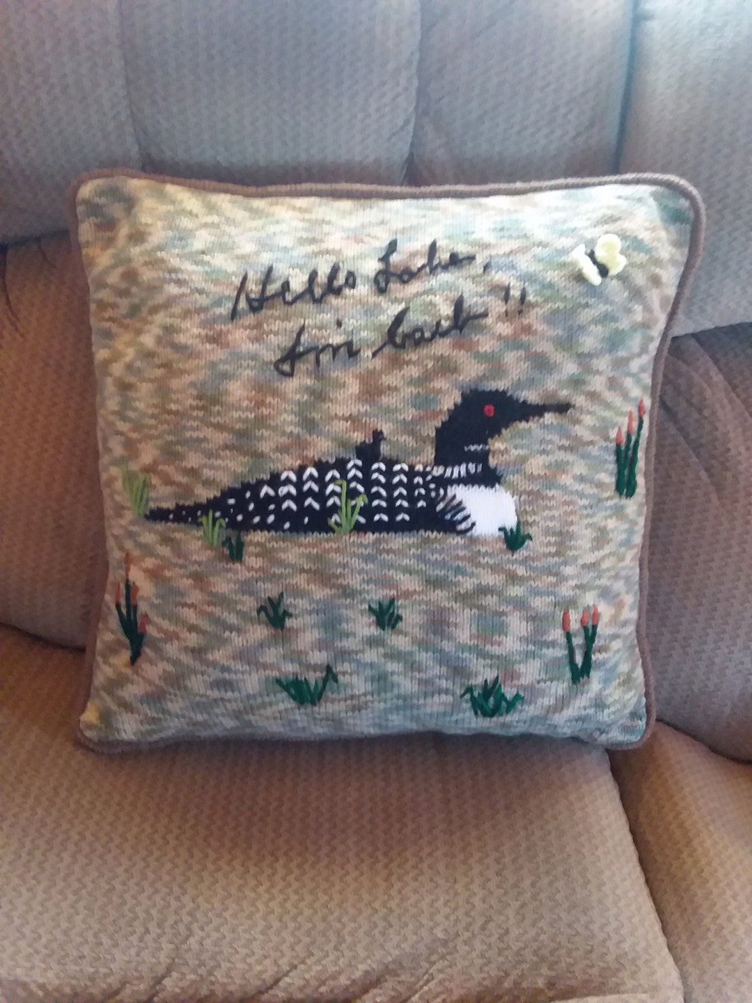 Loon Throw Pillow - Etsy