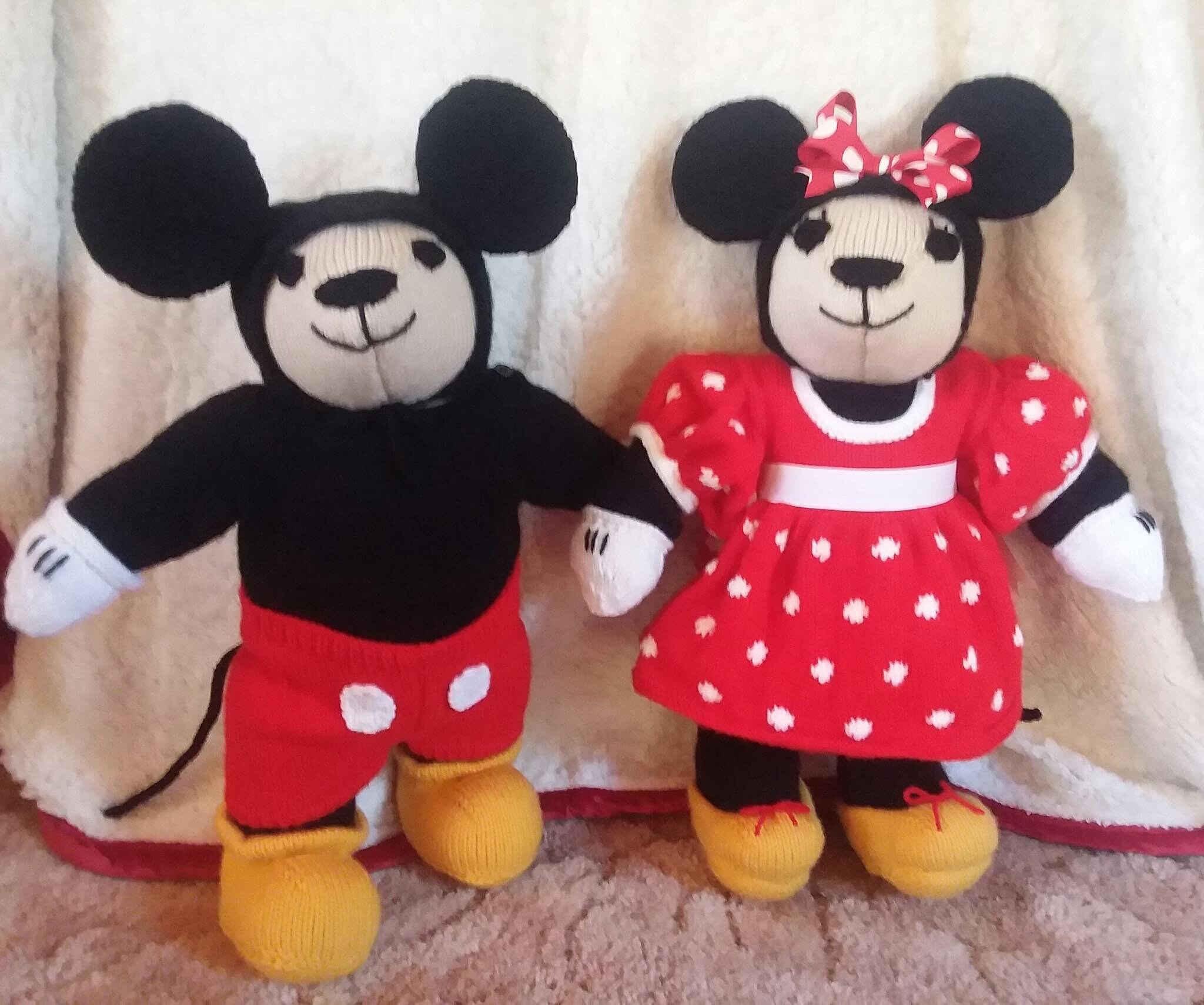 Mickey/minnie Mouse Bear - Etsy