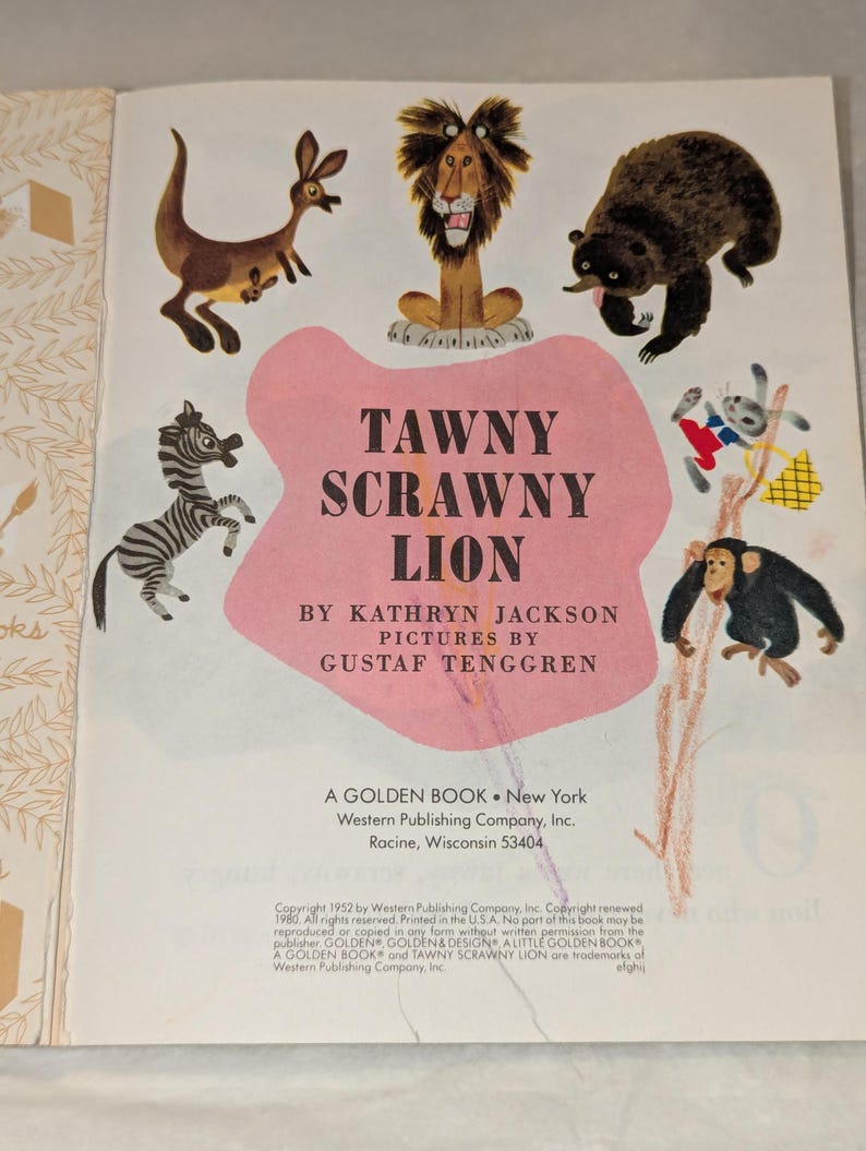 Tawny Scrawny Lion ~ Little Golden Book - Etsy