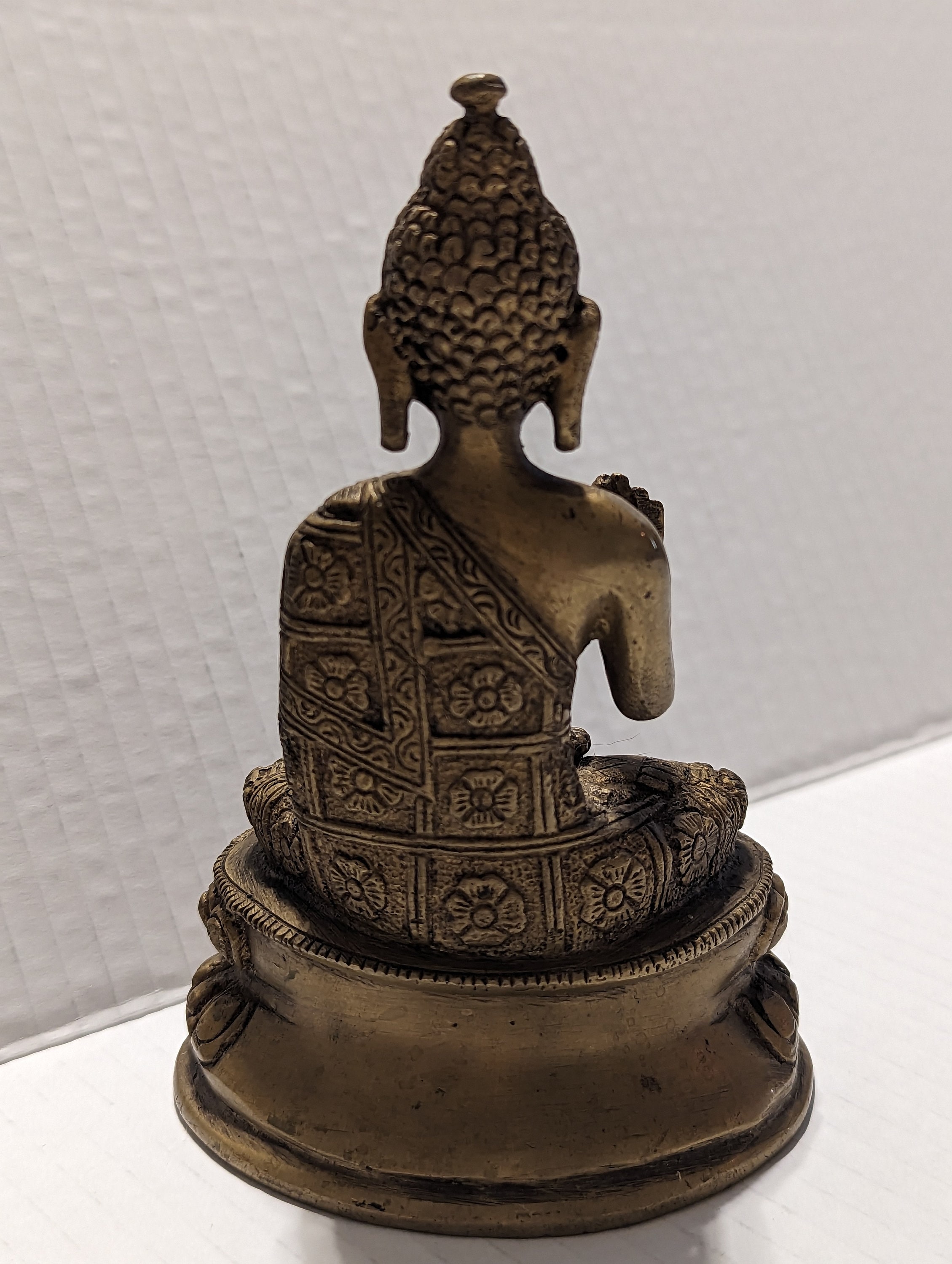 Vintage Brass Buddha Blessing Statue - Etsy