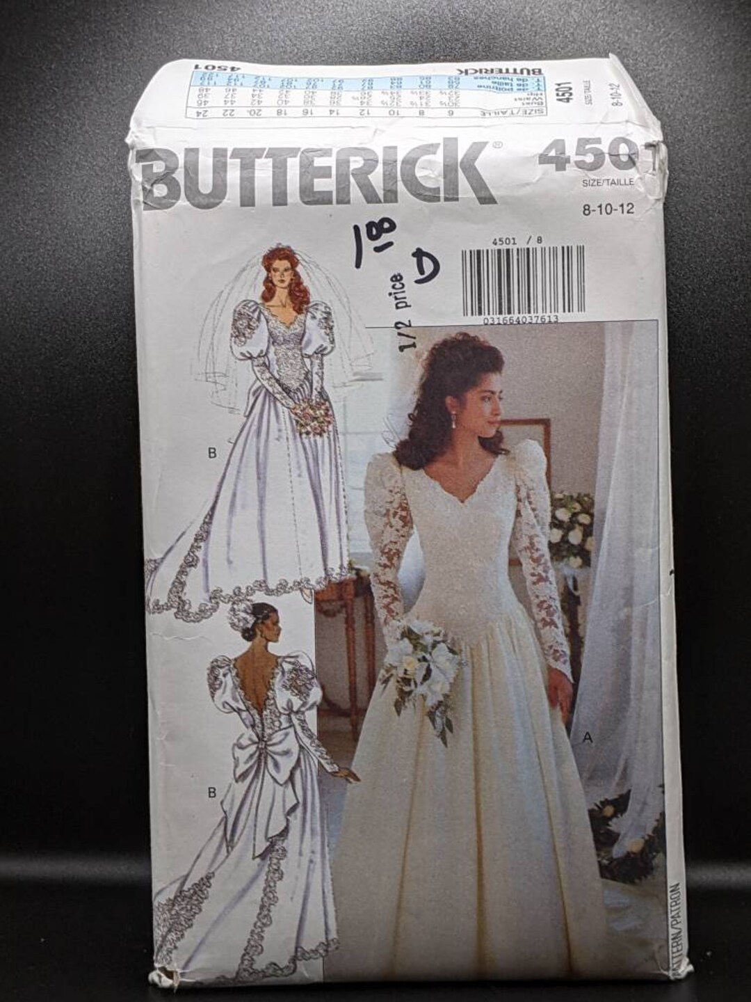 Butterick Wedding Dress Sewing Pattern 4501 Free Shipping - Etsy