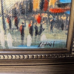 Petite French Vintage Oil Painting of Paris France, Paris Painting ...