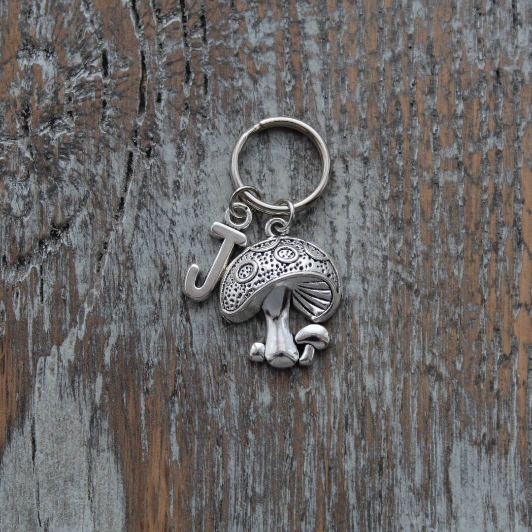 Toadstool Collar Charm With Your Dogs Initial Dog Gift - Etsy