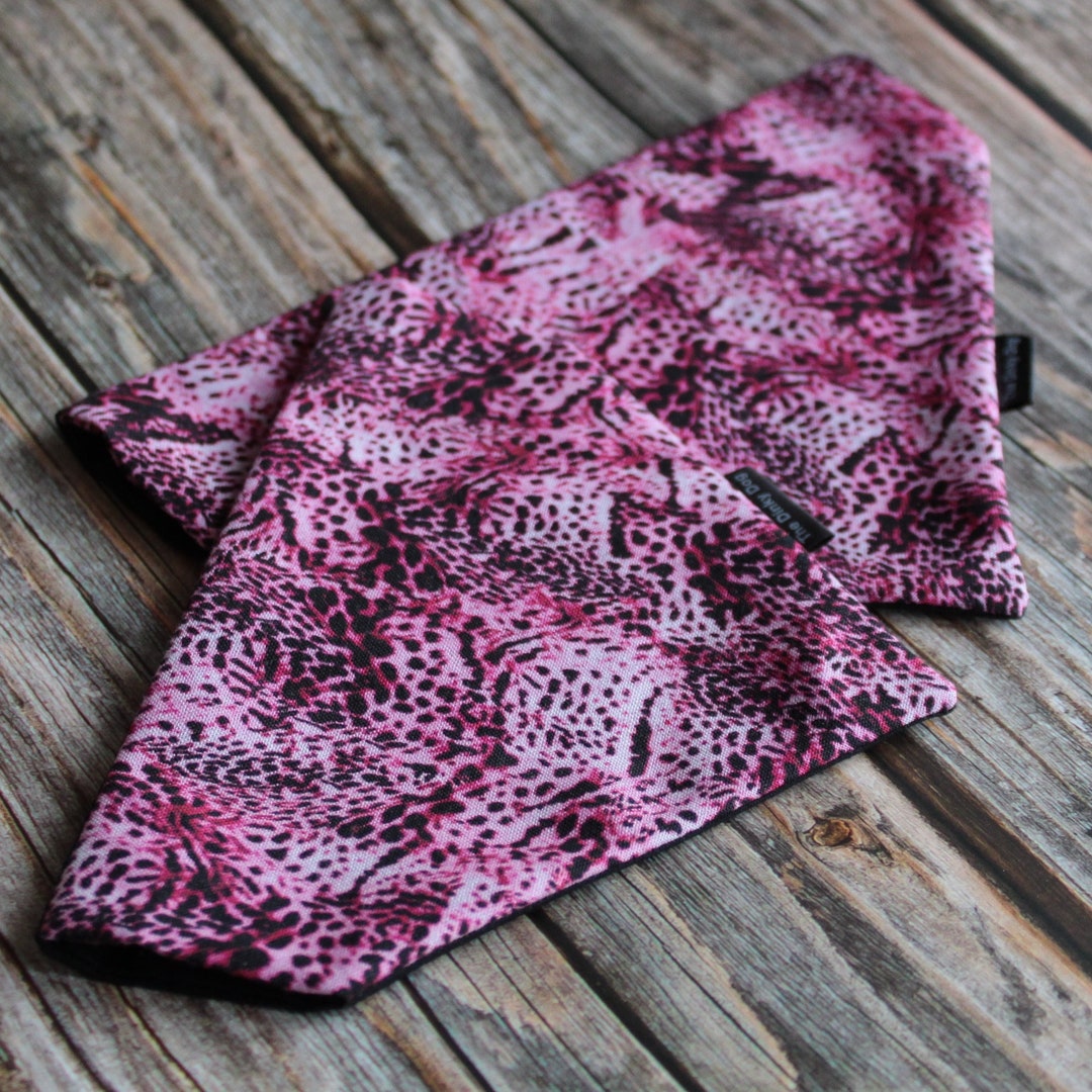 Pink Animal Print Dog Bandana - Etsy
