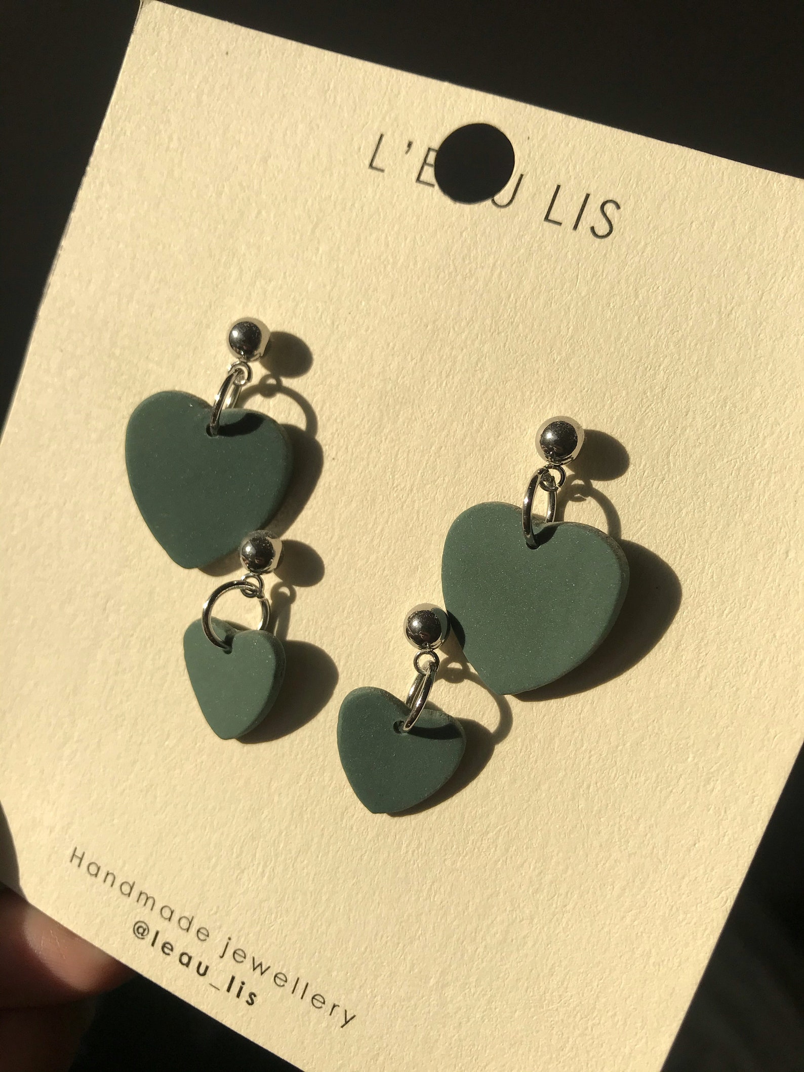 4 LOVE | Polymer Clay, Romantic Earrings, Minimalistic Jewelry - Etsy