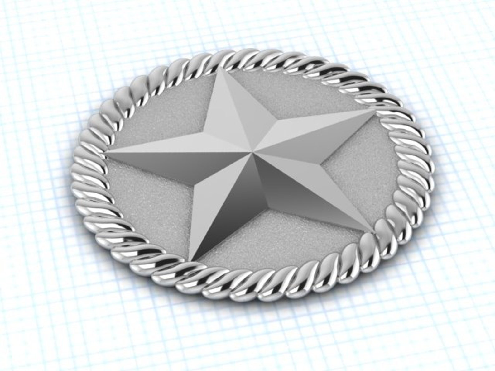 Sterling 3D Rope Star 4 Sizes - Etsy