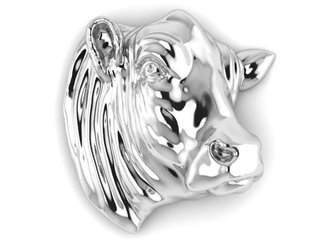 Sterling Silver Angus Head - Etsy