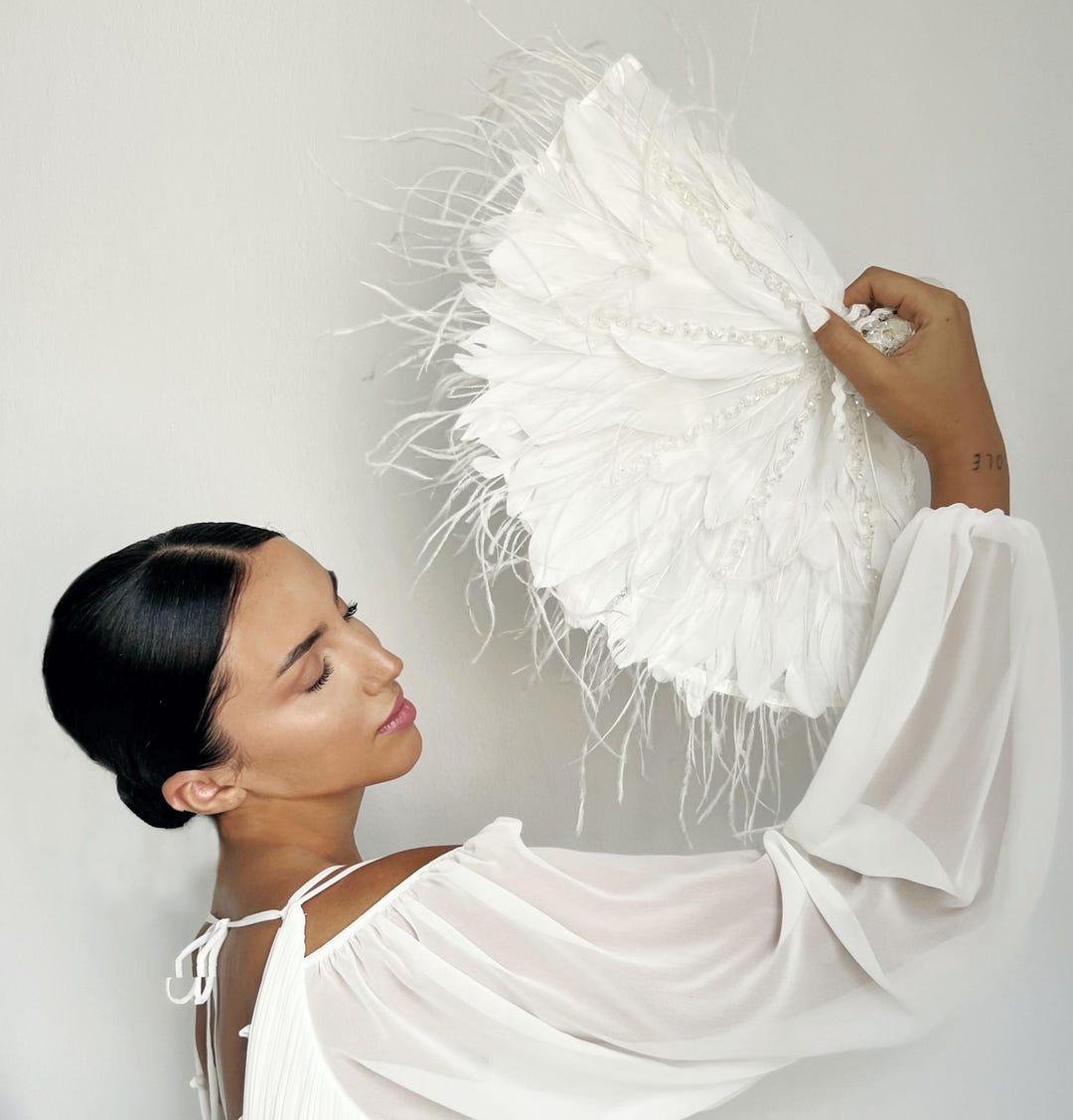 Wedding Feather Fan, Bridal Luxury Fan, Luxurious Hand Fan, Perfect ...