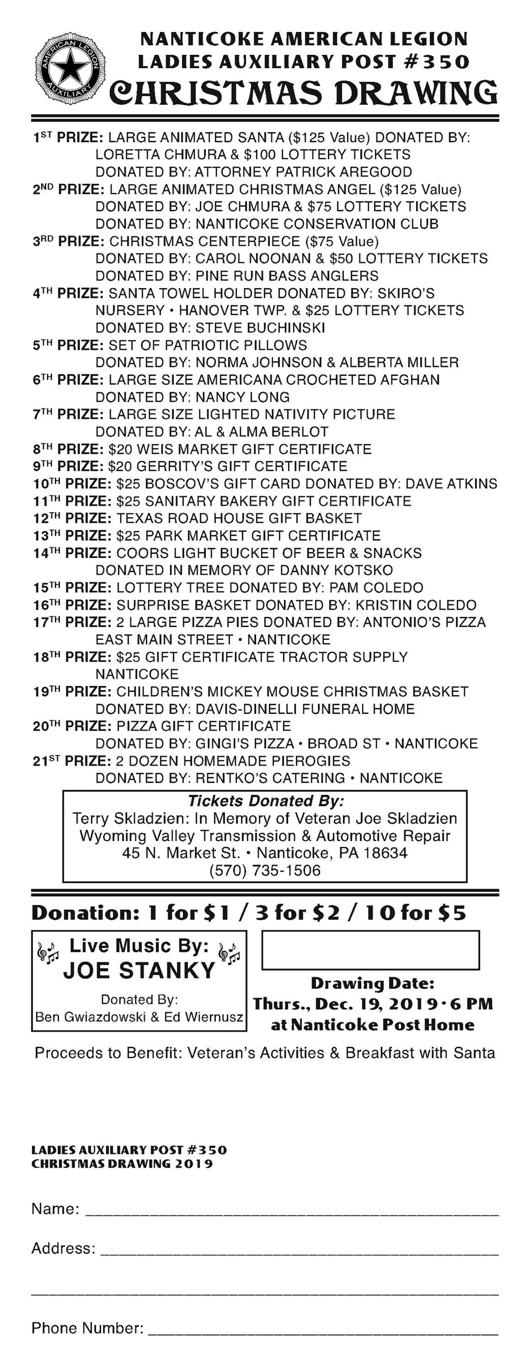LARGE Custom Various Prize Gift Card Holiday Raffle Tickets - Etsy