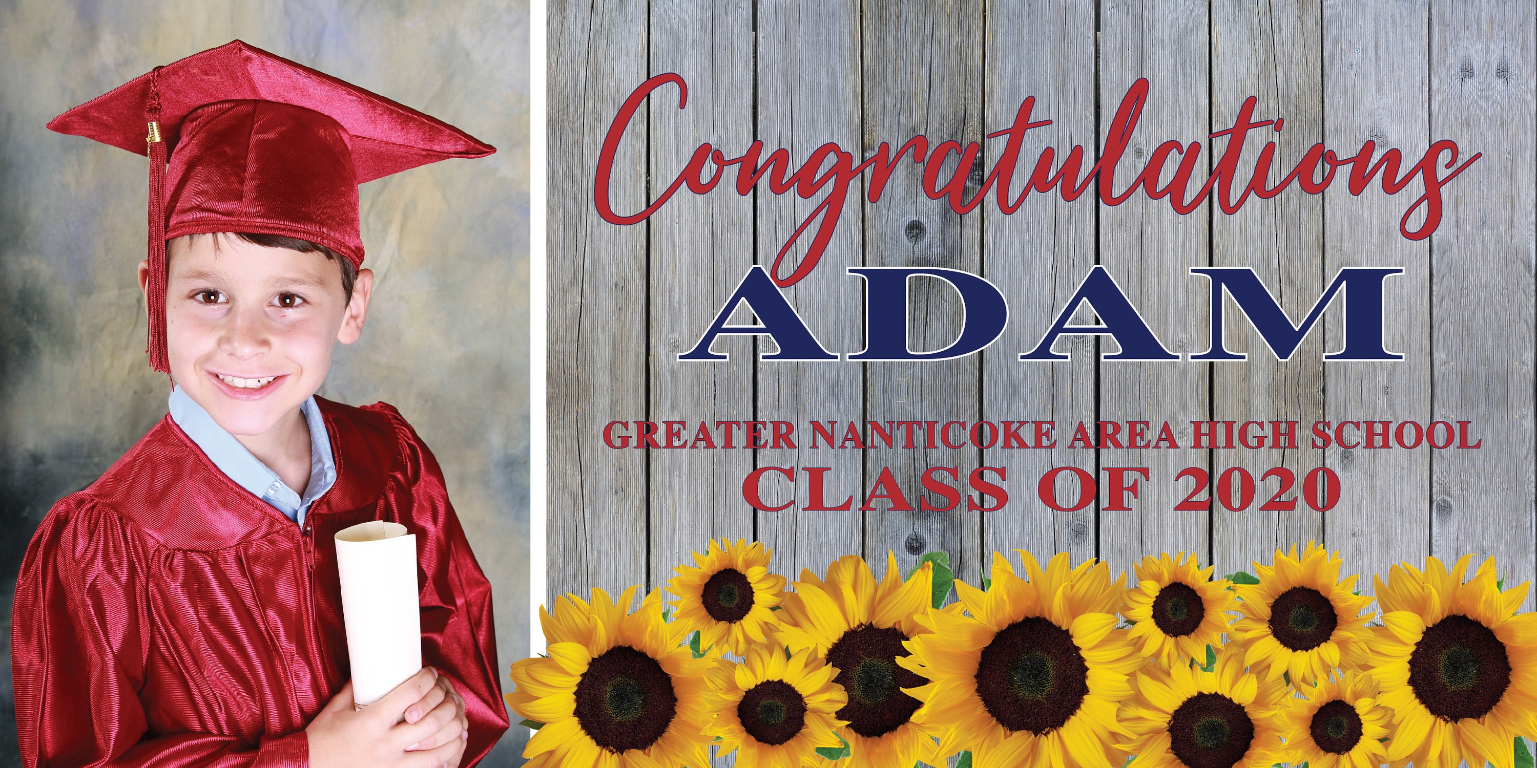 Custom Full Color Graduation, Birthday, Special Event 24 X 48 Vinyl 15 ...