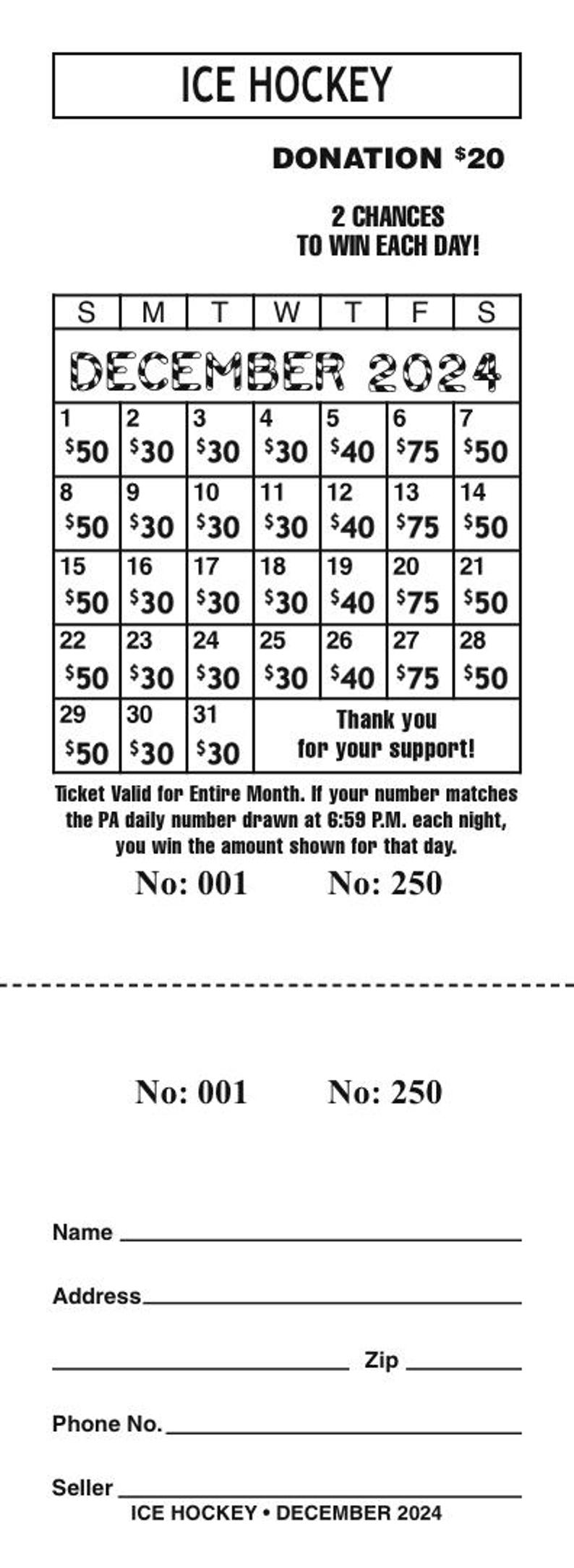 Double Number Custom Raffle Tickets With Tear Off - Etsy