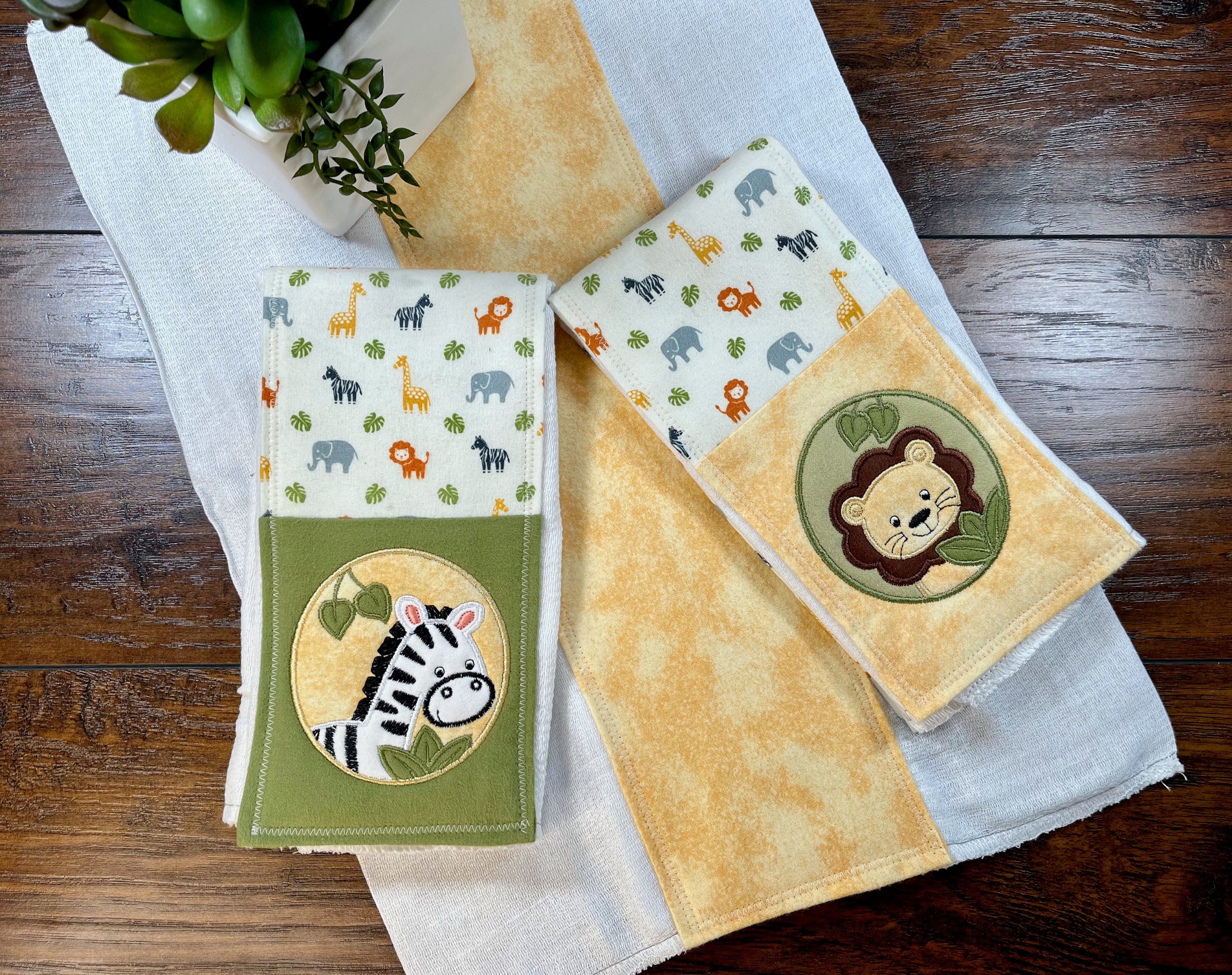Animal Burp Cloth, Safari Nursery Decor, Lion Cloth Diaper Burp ...