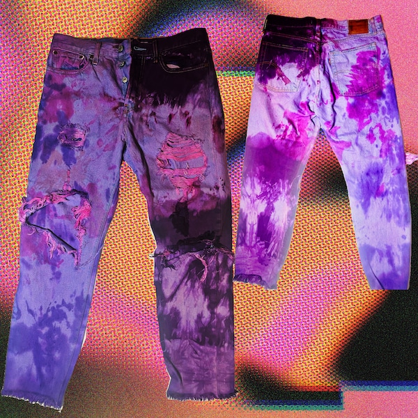 Dyed Jeans - Etsy
