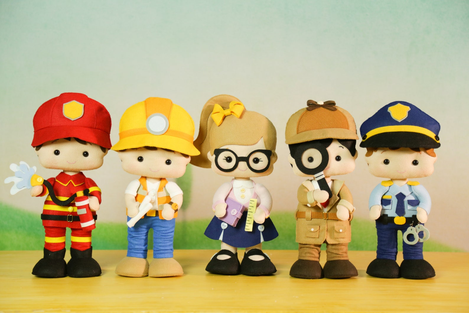 Community Helpers Felt Doll Patterns: DIY Sewing (PDF) - Etsy