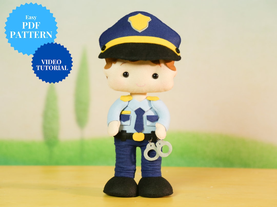 Police Officer Felt Pattern - Easy PDF Sewing DIY - Etsy