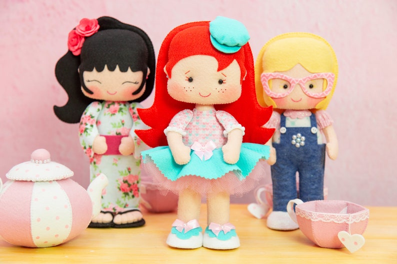 Felt Dolls Pattern Easy PDF Sewing DIY - Etsy