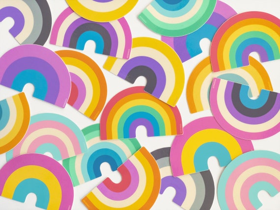 Retro Pride Rainbow Sticker - Etsy