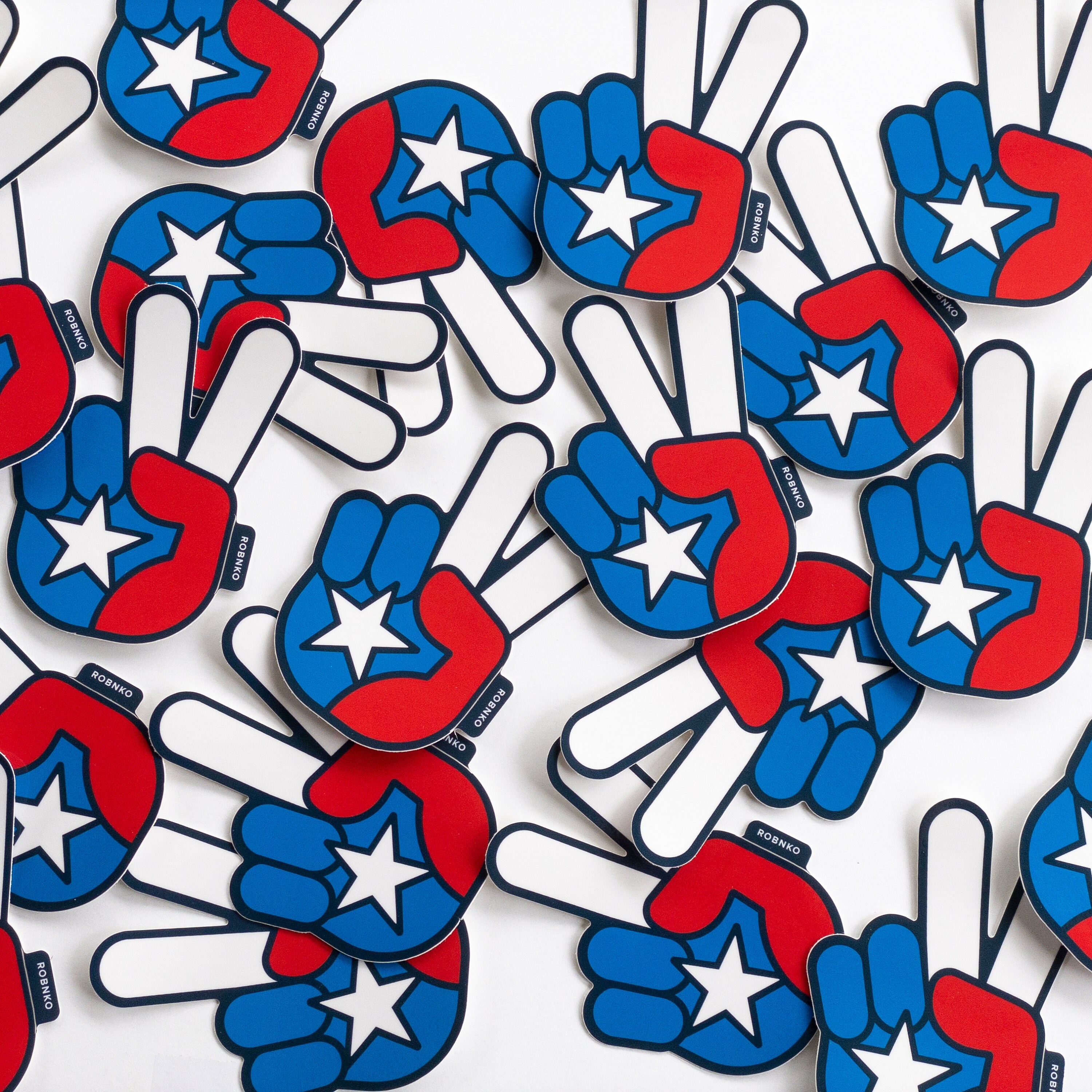 Vintage Texas Peace Sign Flag Sticker - Etsy