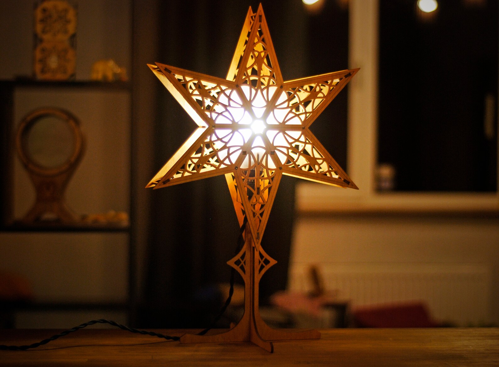 Wooden Window Star Light Scandinavian Welcome Star Swedish - Etsy