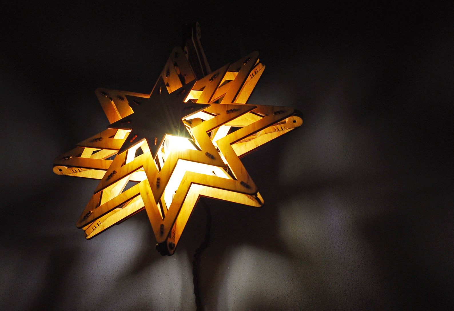 Scandinavian Welcome Star Plug in Wall Sconce. Wall Light Fixture in ...