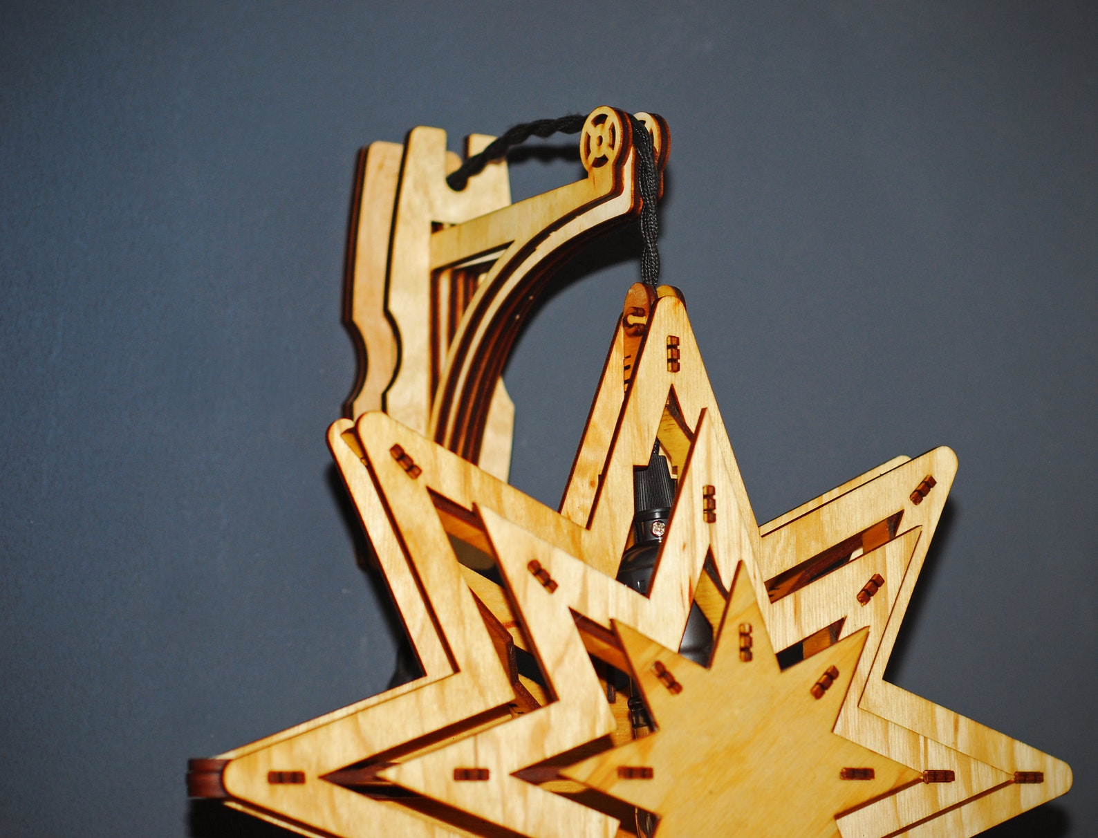 Scandinavian Welcome Star Plug in Wall Sconce. Wall Light Fixture in ...