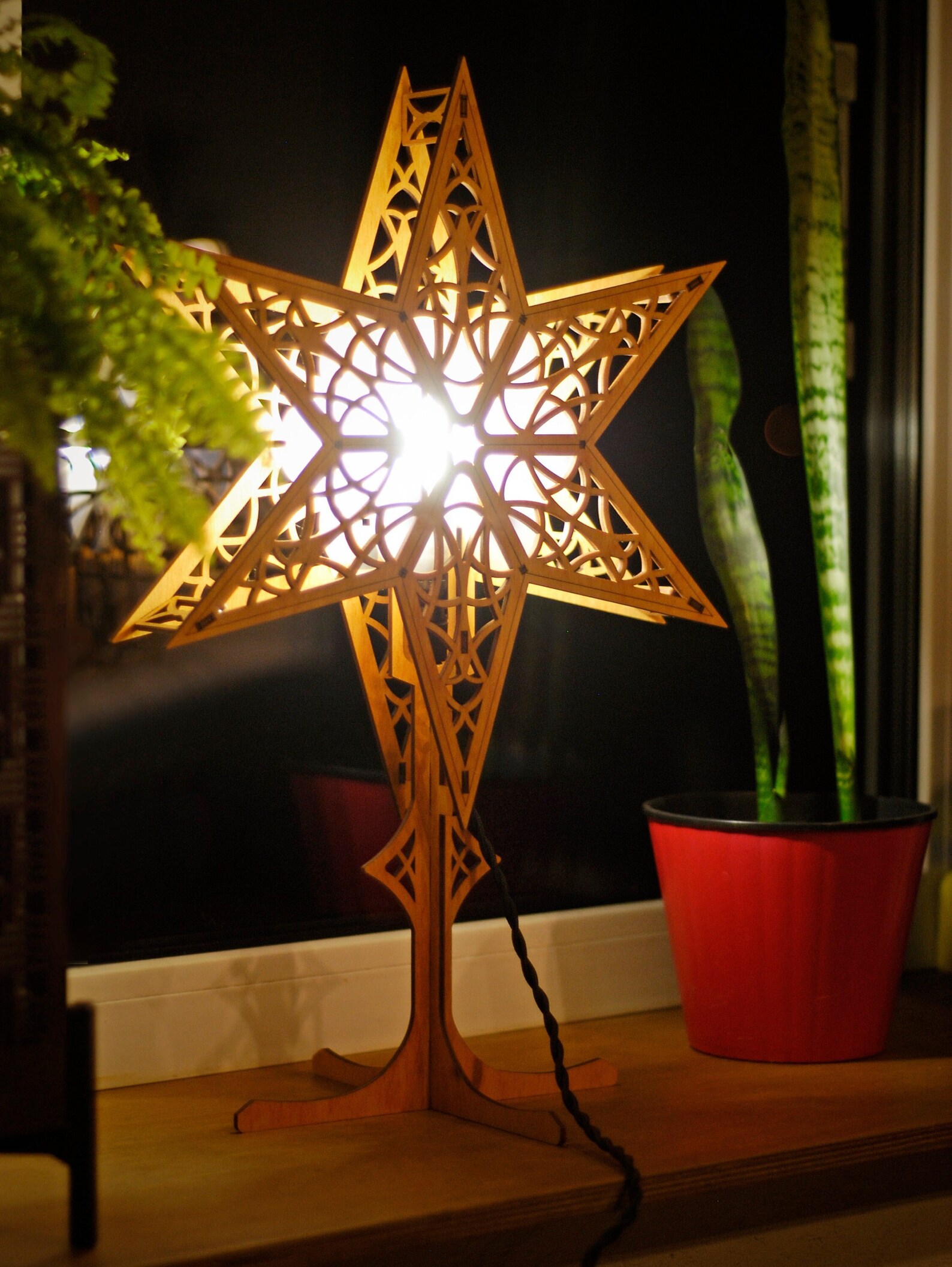 Wooden Window Star Light Scandinavian Welcome Star Swedish - Etsy