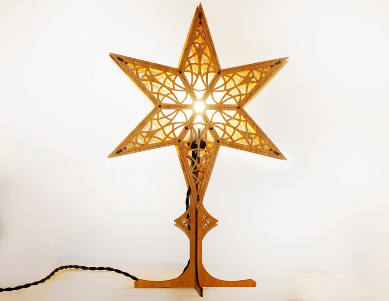 Wooden Window Star Light, Scandinavian Welcome Star, Swedish Christmas ...