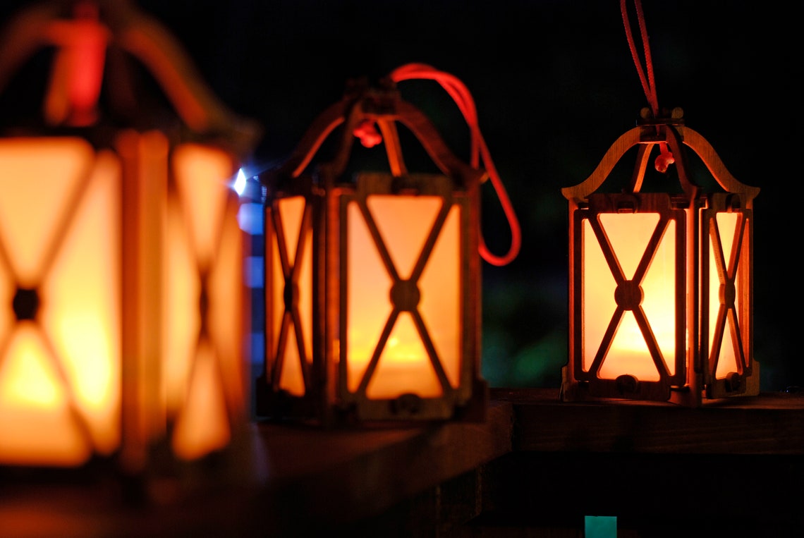 Criss Cross Lantern With Color Changing Leds for Porch or | Etsy