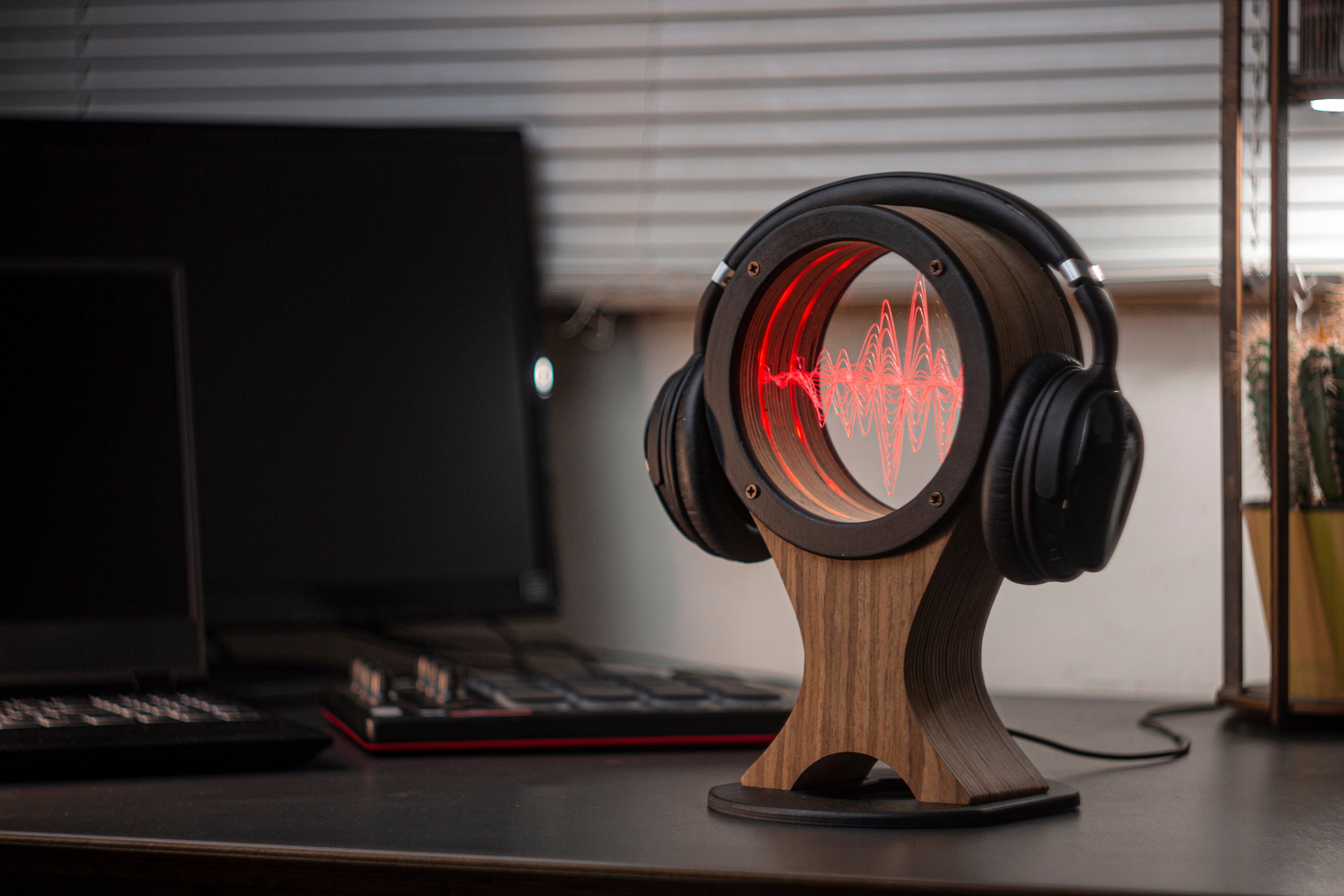 LED Headphone Stand, Holder or Hanger With Color Changing Lights ...