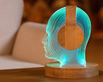 LED Headphone Stand Holder or Hanger With Color Changing - Etsy