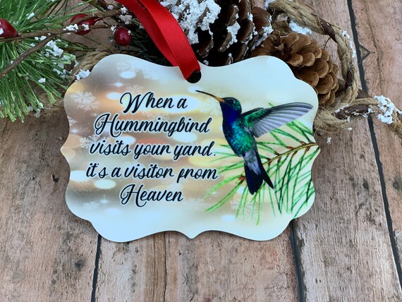 Personalized Hummingbird Memorial Ornament | Etsy