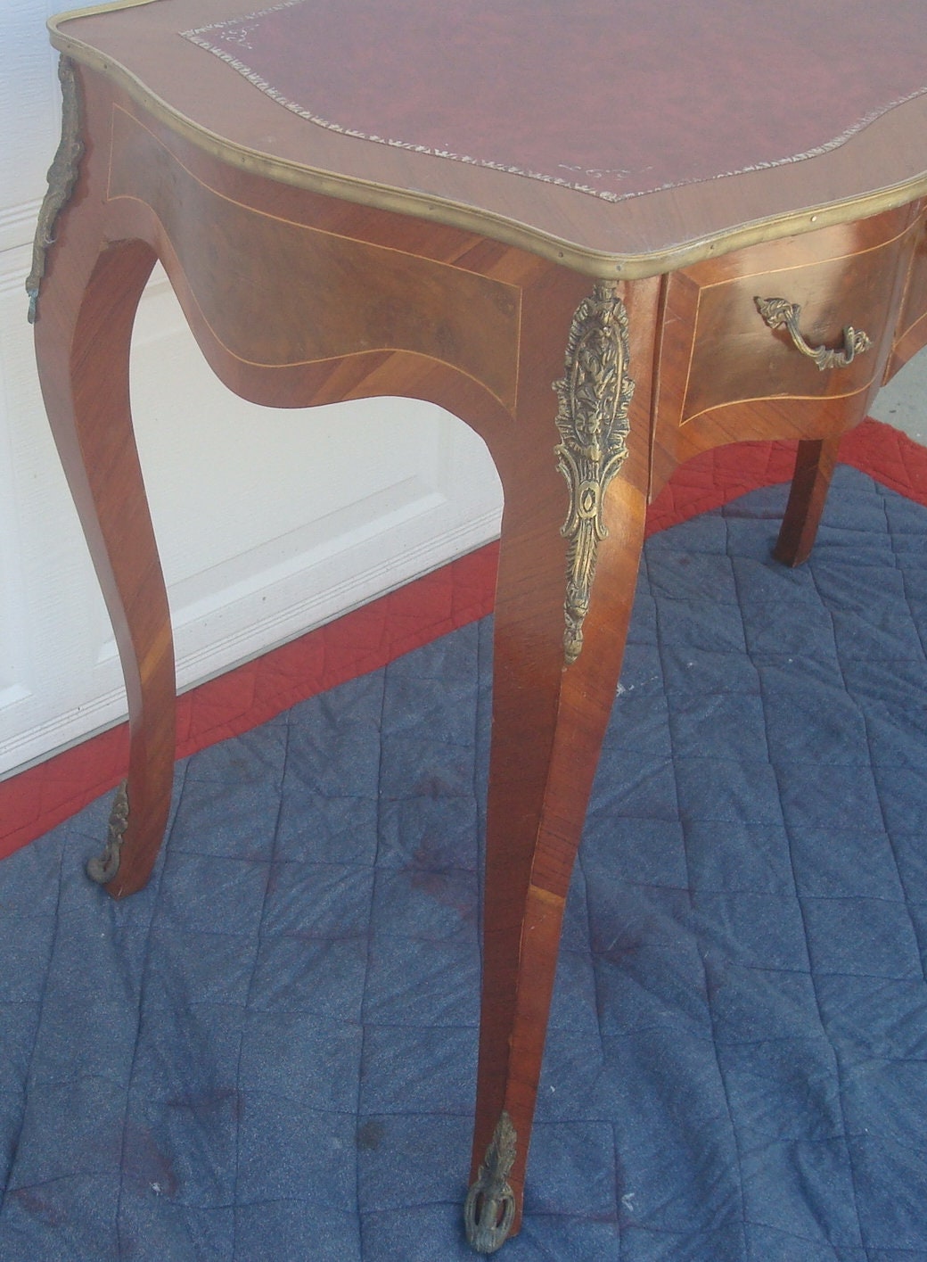 French Ladies Leather Top Desk - Etsy