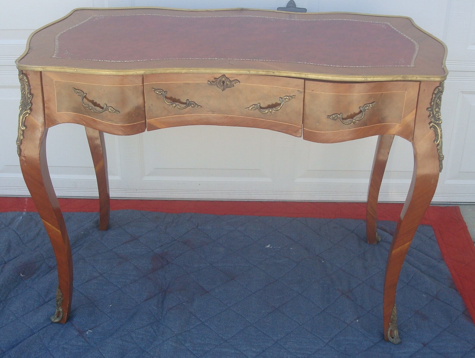 French Ladies Leather Top Desk - Etsy