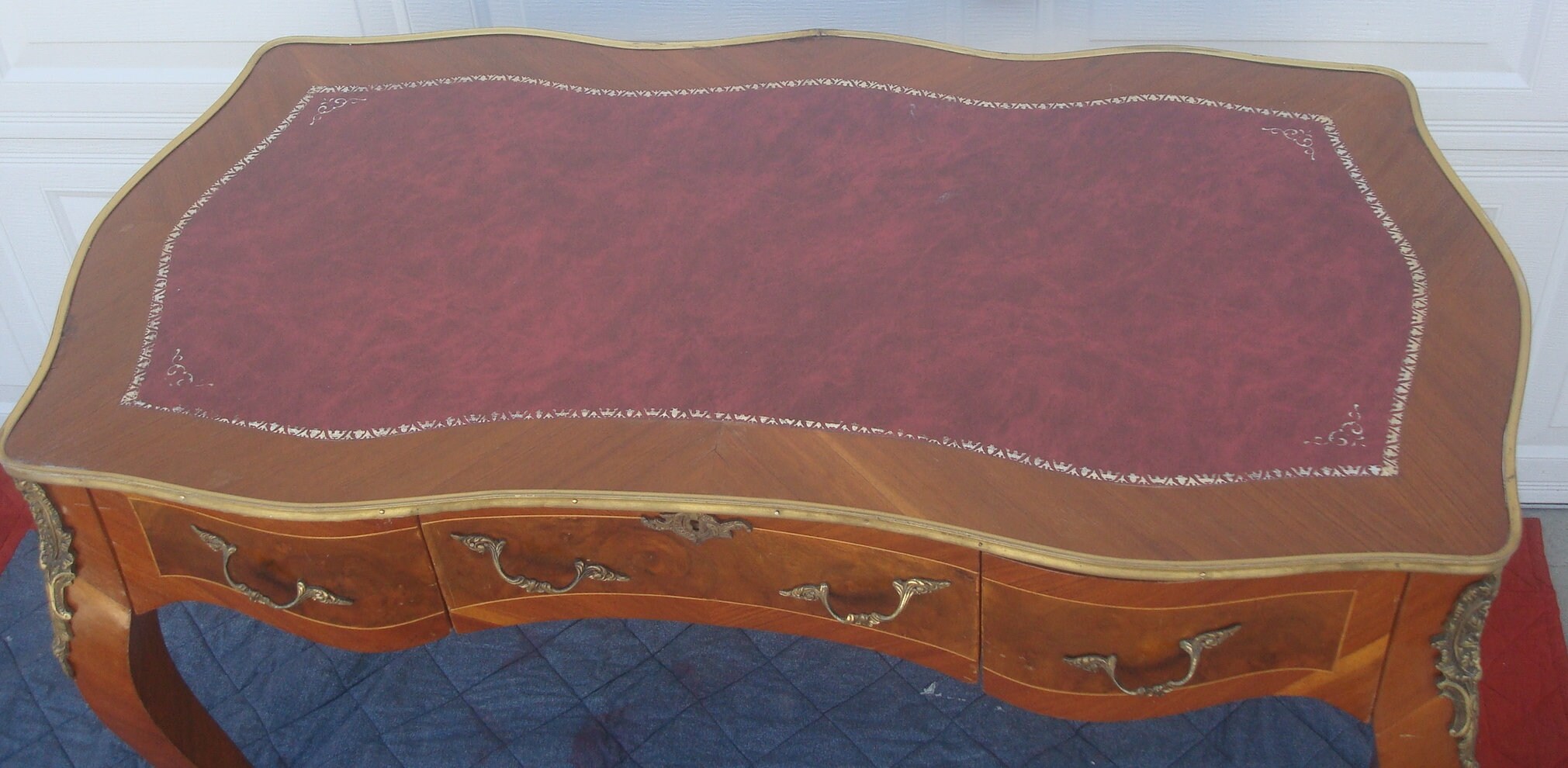 French Ladies Leather Top Desk - Etsy