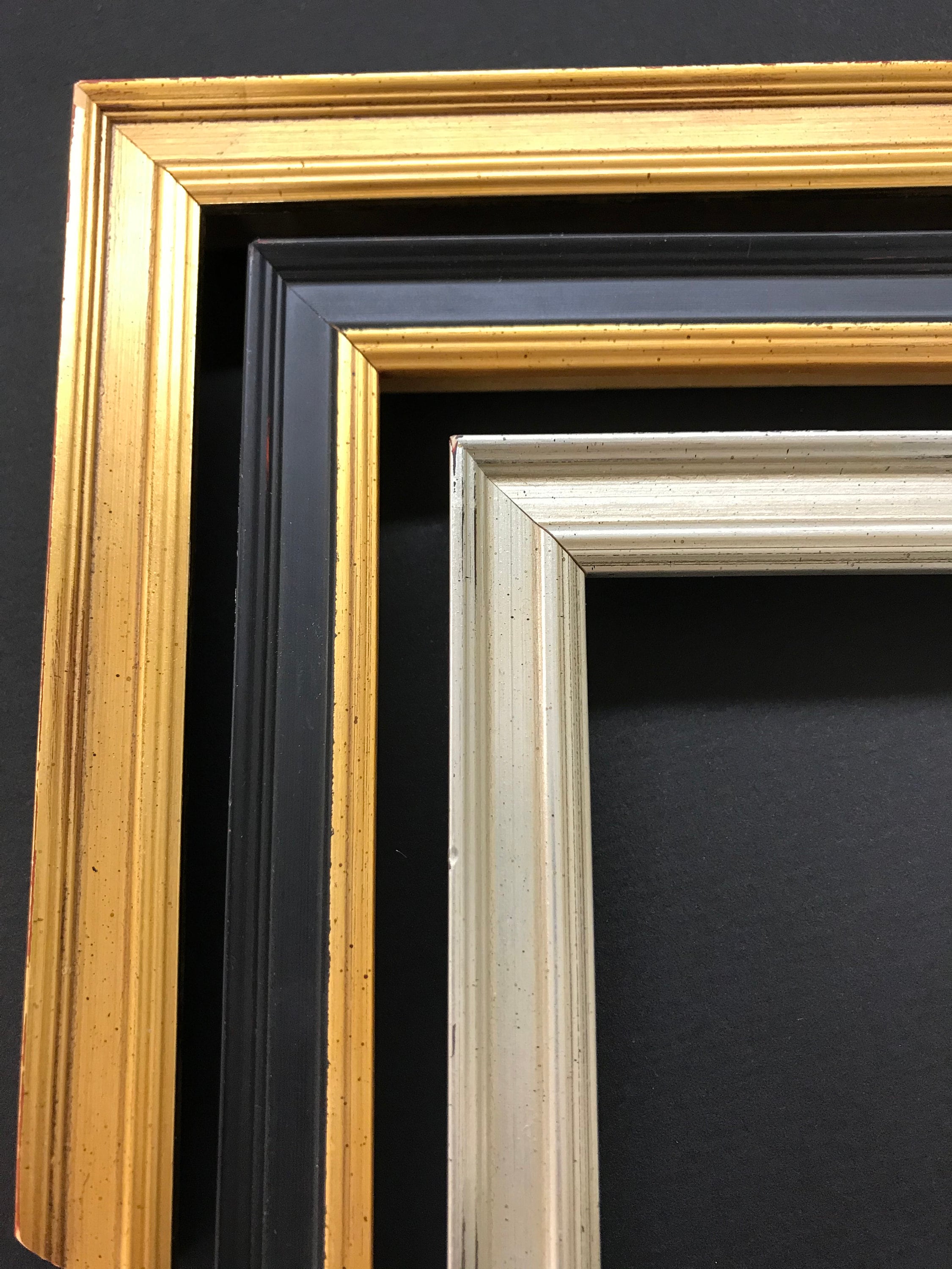Custom Made Solid Wood Traditional Frames in Black, Gold, or Champagne ...