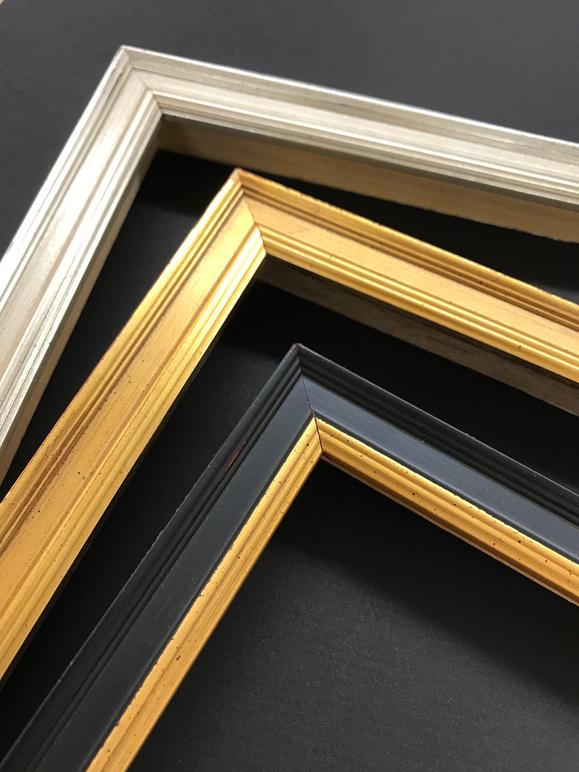 Custom Made Solid Wood Traditional Frames in Black, Gold, or Champagne ...