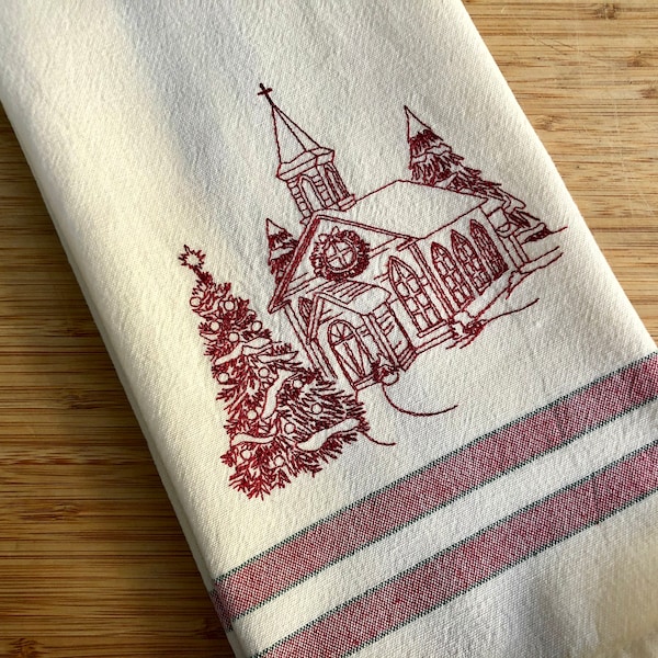 Christmas Redwork - Etsy