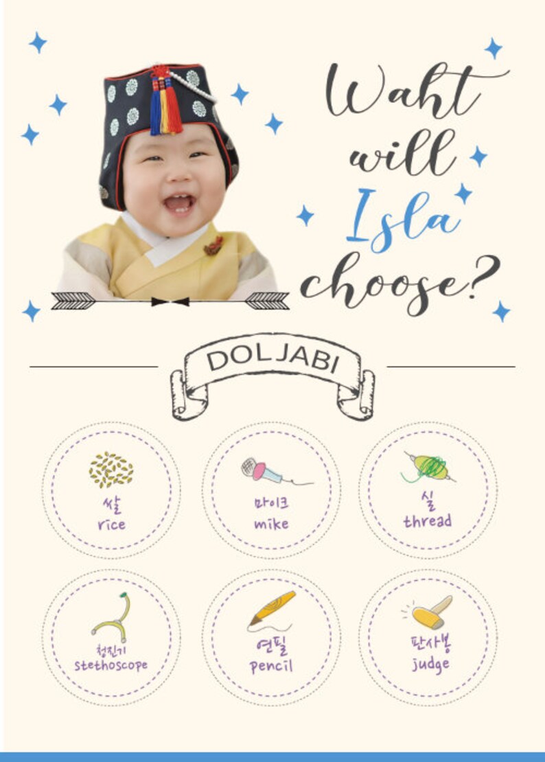 Doljabi Set Dolh Kit Korean Style 1st Birthday Doljabi - Etsy