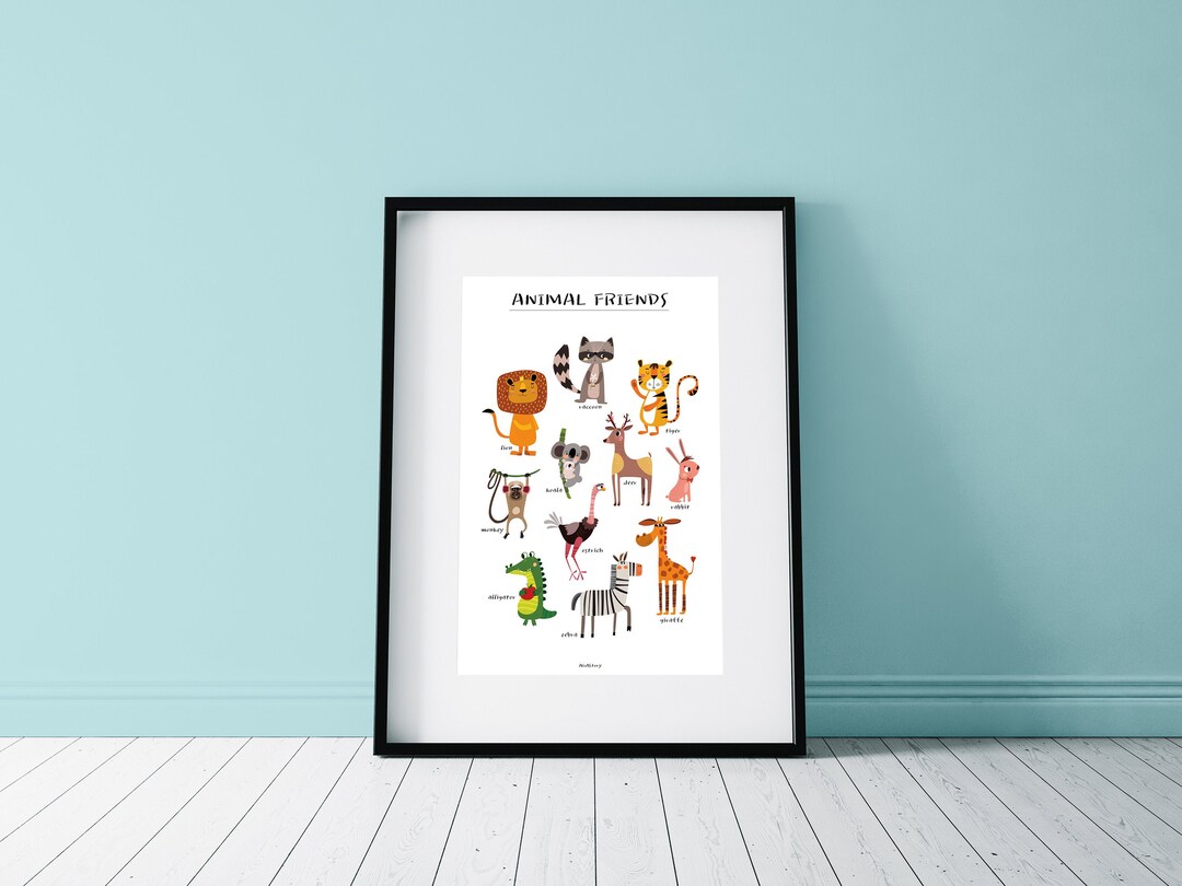 Learn Animals, Animals Poster, Printable 11x18 Animal Poster for Your ...