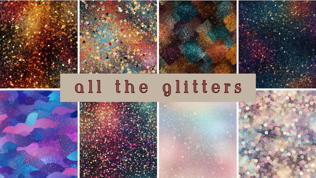 Sparkling Glitter Digital Paper Pack - 18 Designs - 12x12 - 300DPI ...