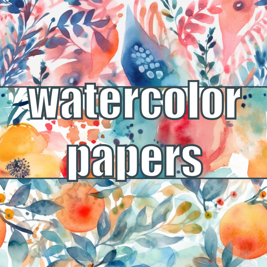 15 Watercolor Digital Papers - Seamless and Commercial Use - Digital ...