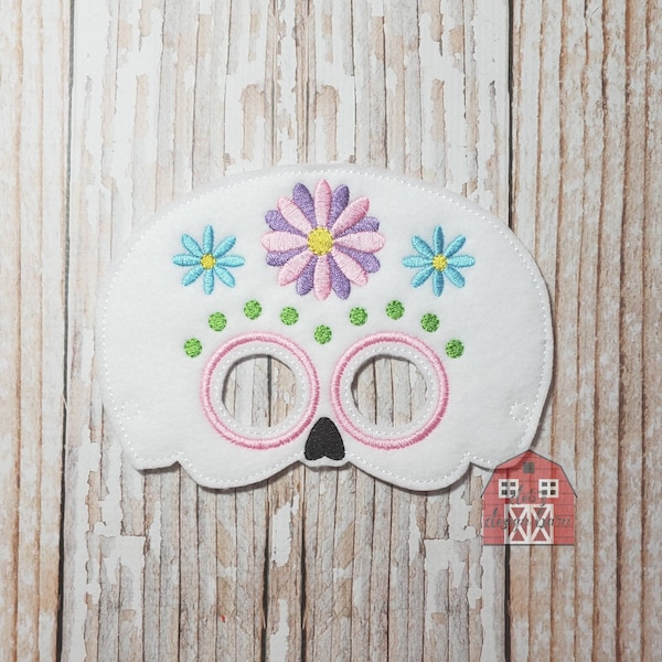 Sugar Skull Mask Embroidery - Etsy